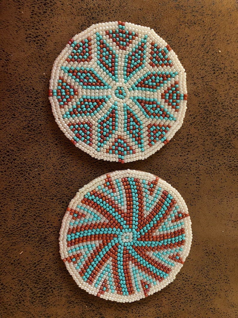 Pinwheel Beaded Coaster PDF Pattern - Etsy