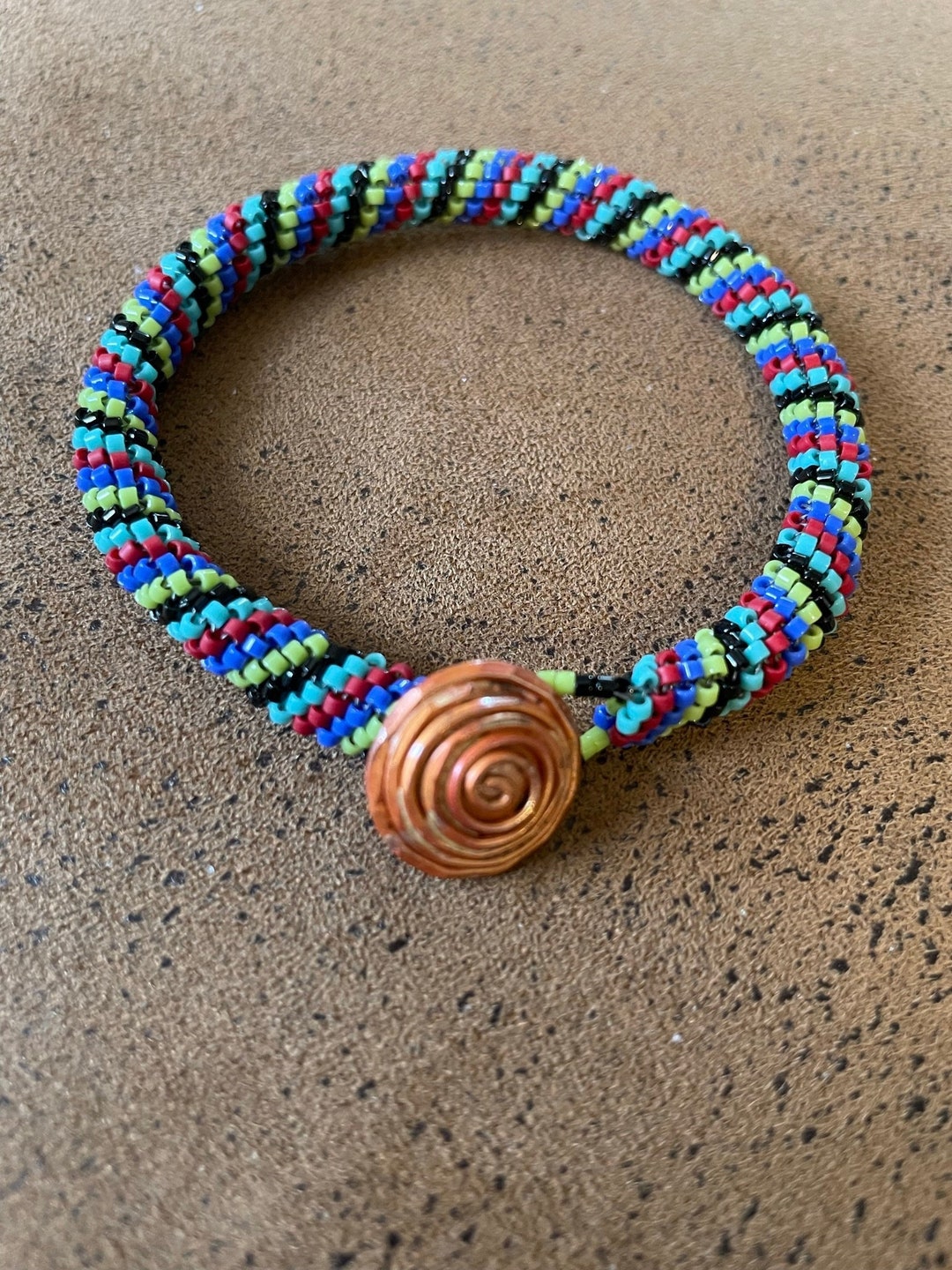 Peyote Tubular Stripe Bracelet Pattern - Etsy