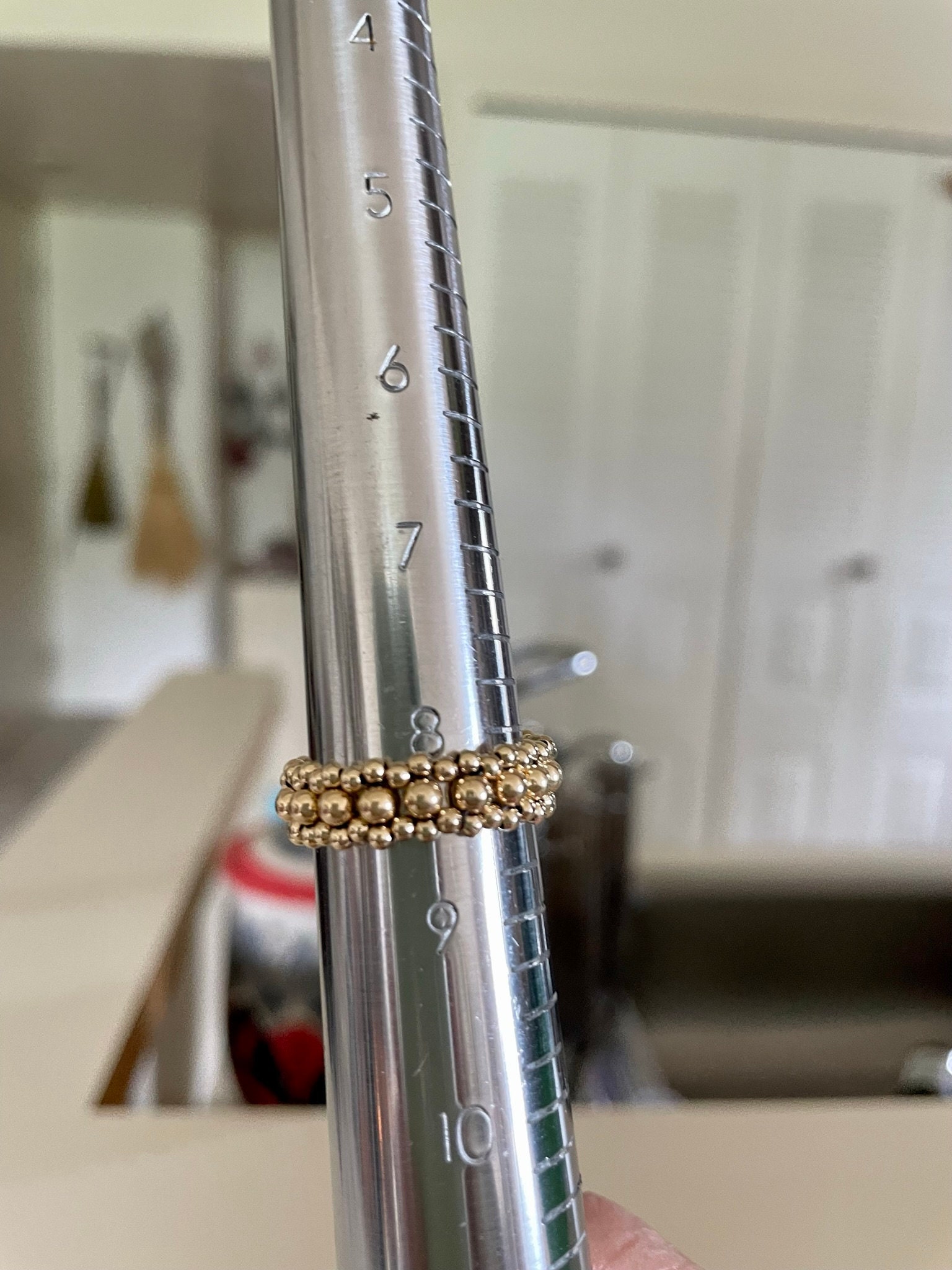 Gold Thin Beaded Band Ring Pattern - Etsy