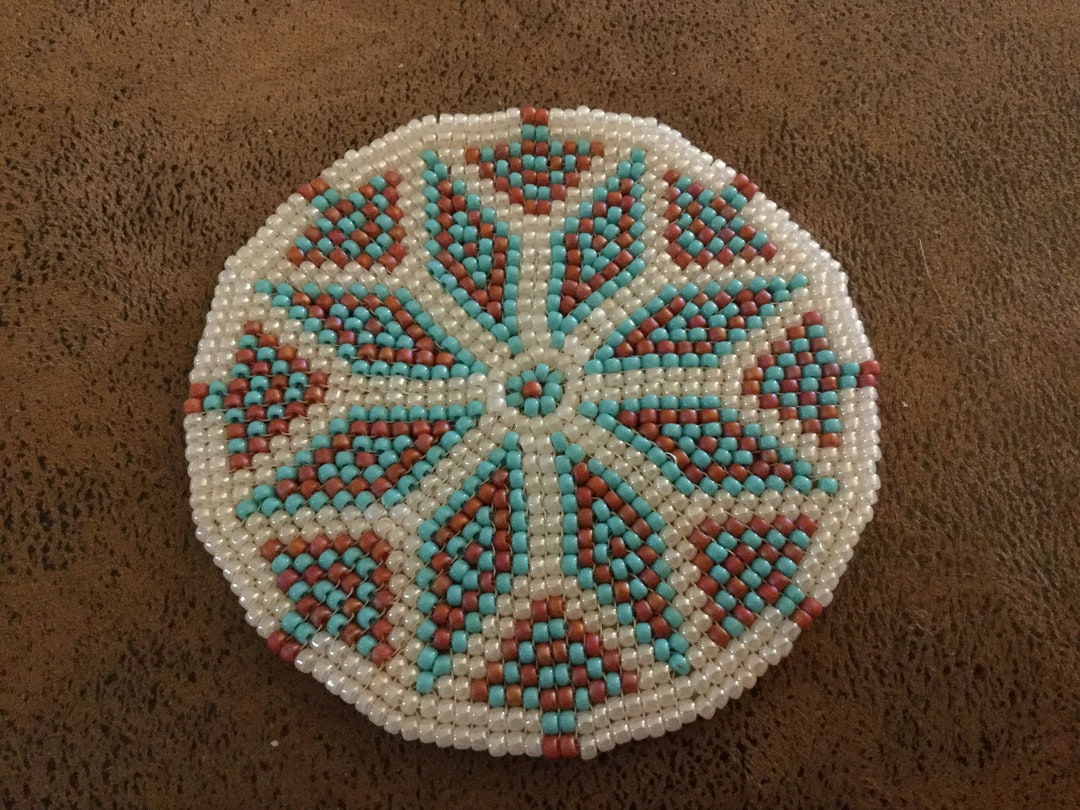 Coaster 4 Inch Round Beaded PDF Tutorial - Etsy