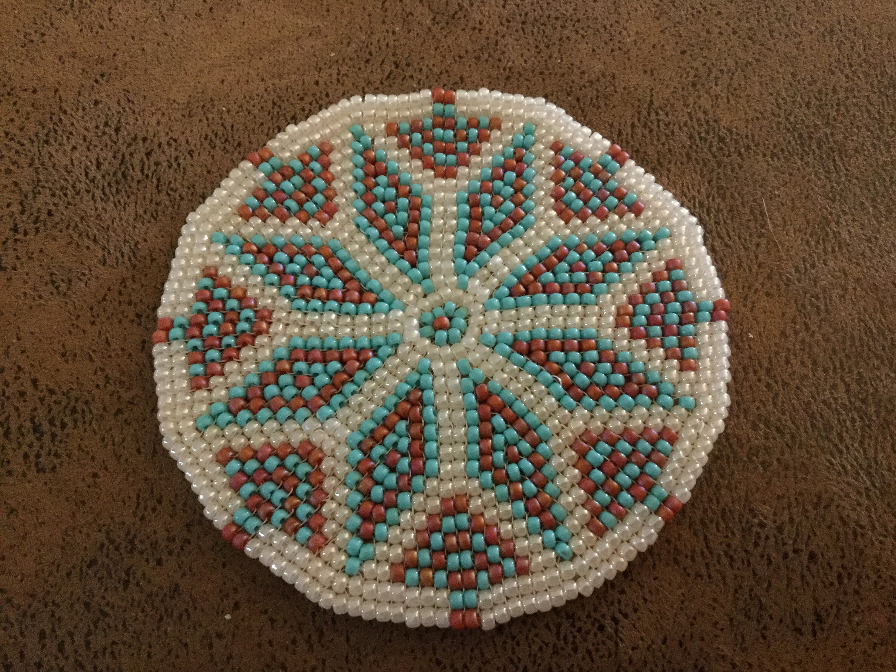Coaster 4 Inch Round Beaded PDF Tutorial - Etsy