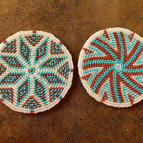 Beaded Coasters - Etsy