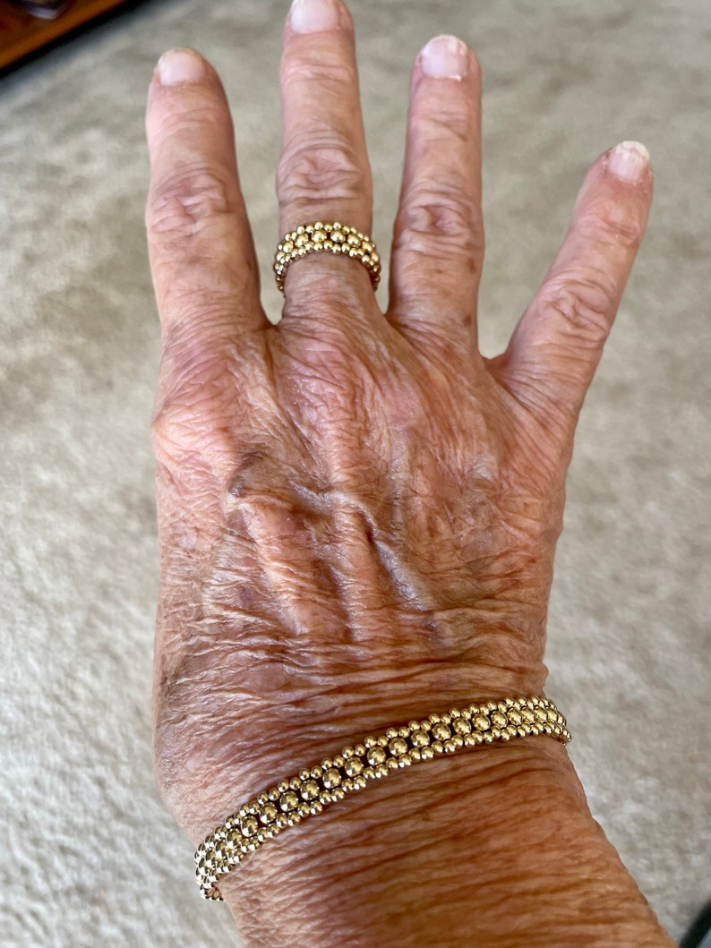 Gold Thin Beaded Bracelet Pattern - Etsy