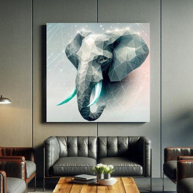 Geometric Elephant - Etsy