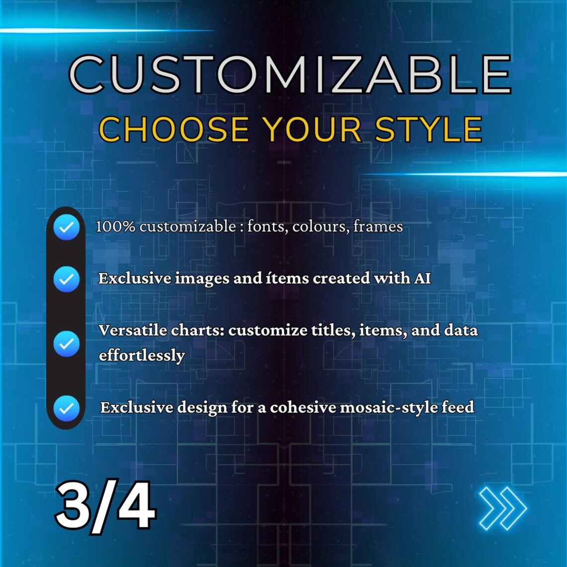 AI Futuristic IG Templates, Influencer Templates, Instagram Post ...