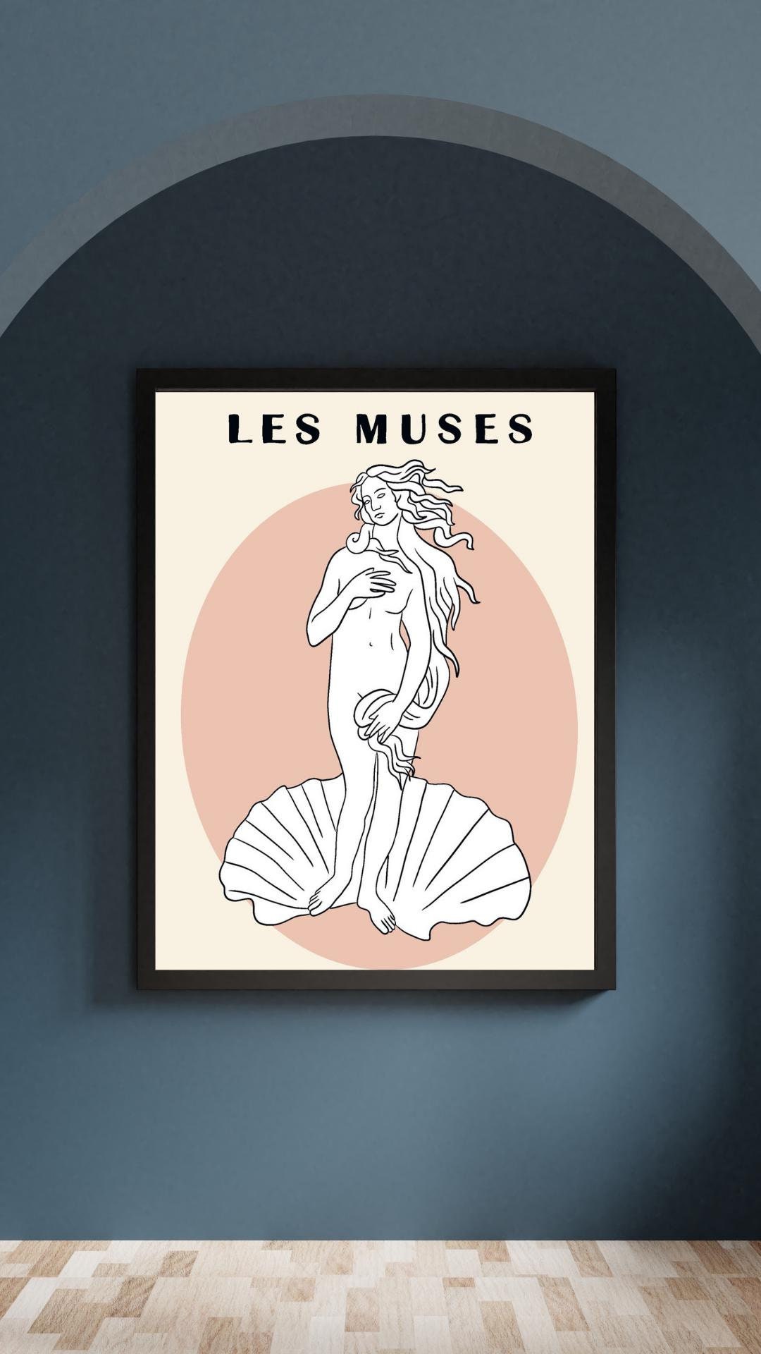 Greek Muses Art, Ancient Greek Mythology, Modern Wall Art Print ...