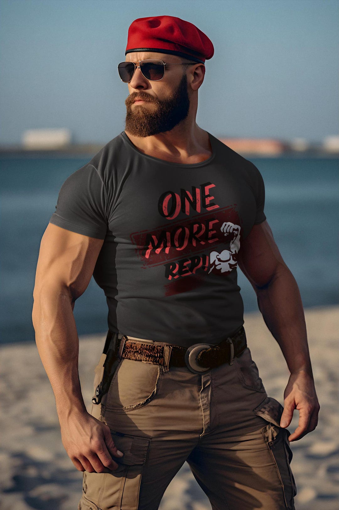 One More Rep Fitness T-shirt - Motivational Gym Tee - Muscle Building ...