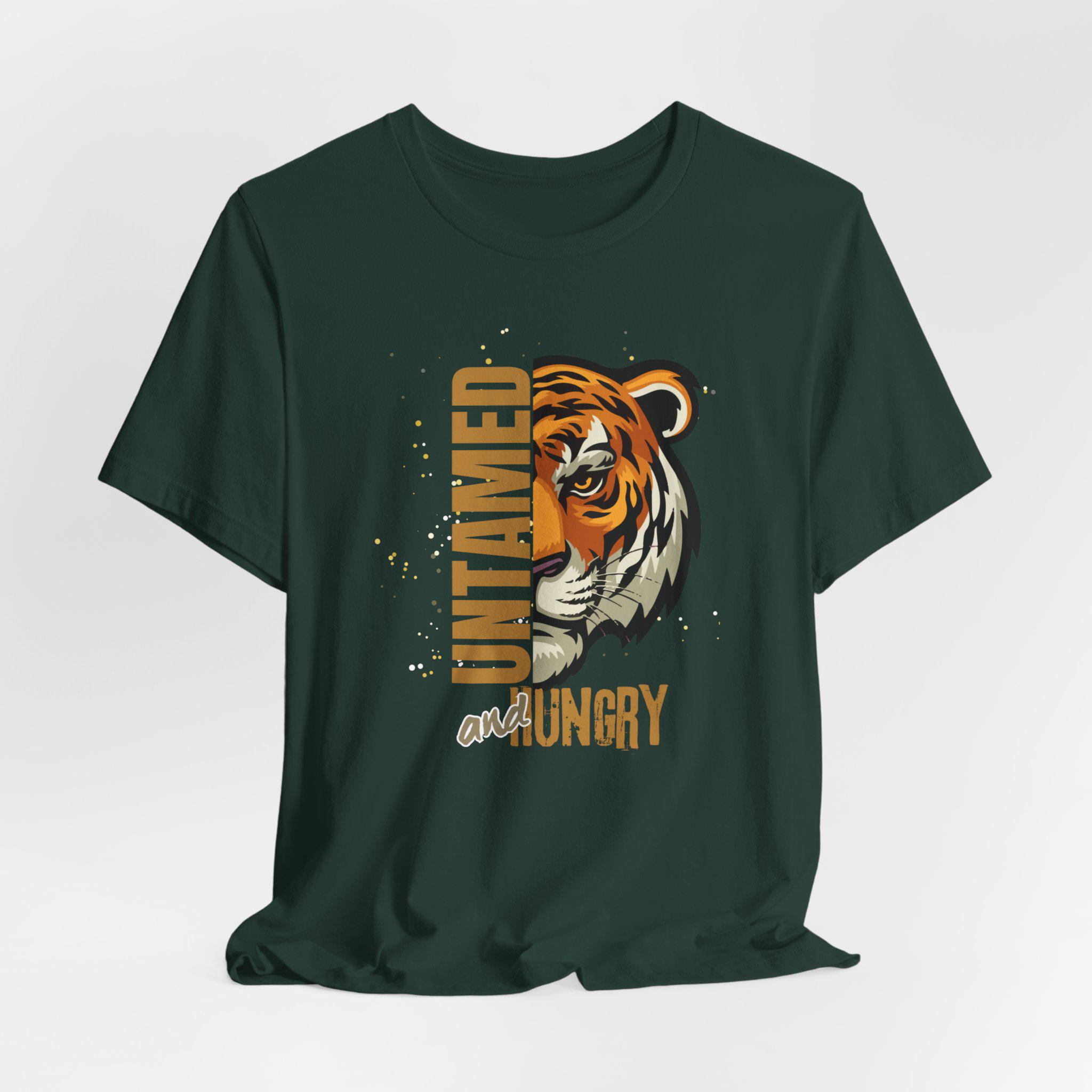 Untamed Tiger T-shirt - Wild Animal Graphic Tee, Adventure Jungle Shirt ...