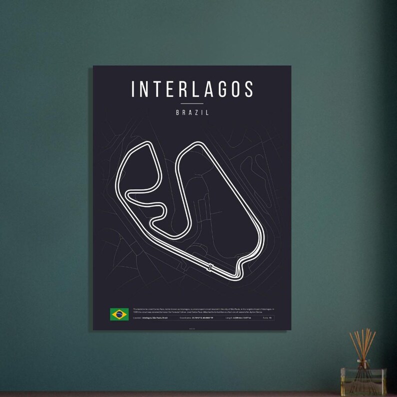 F1 Interlagos Circuit Poster - Etsy