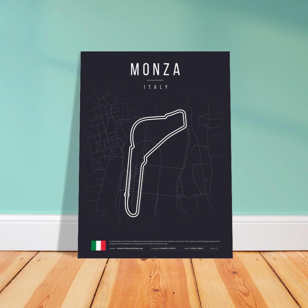 Monza F1 Circuit Poster - Etsy
