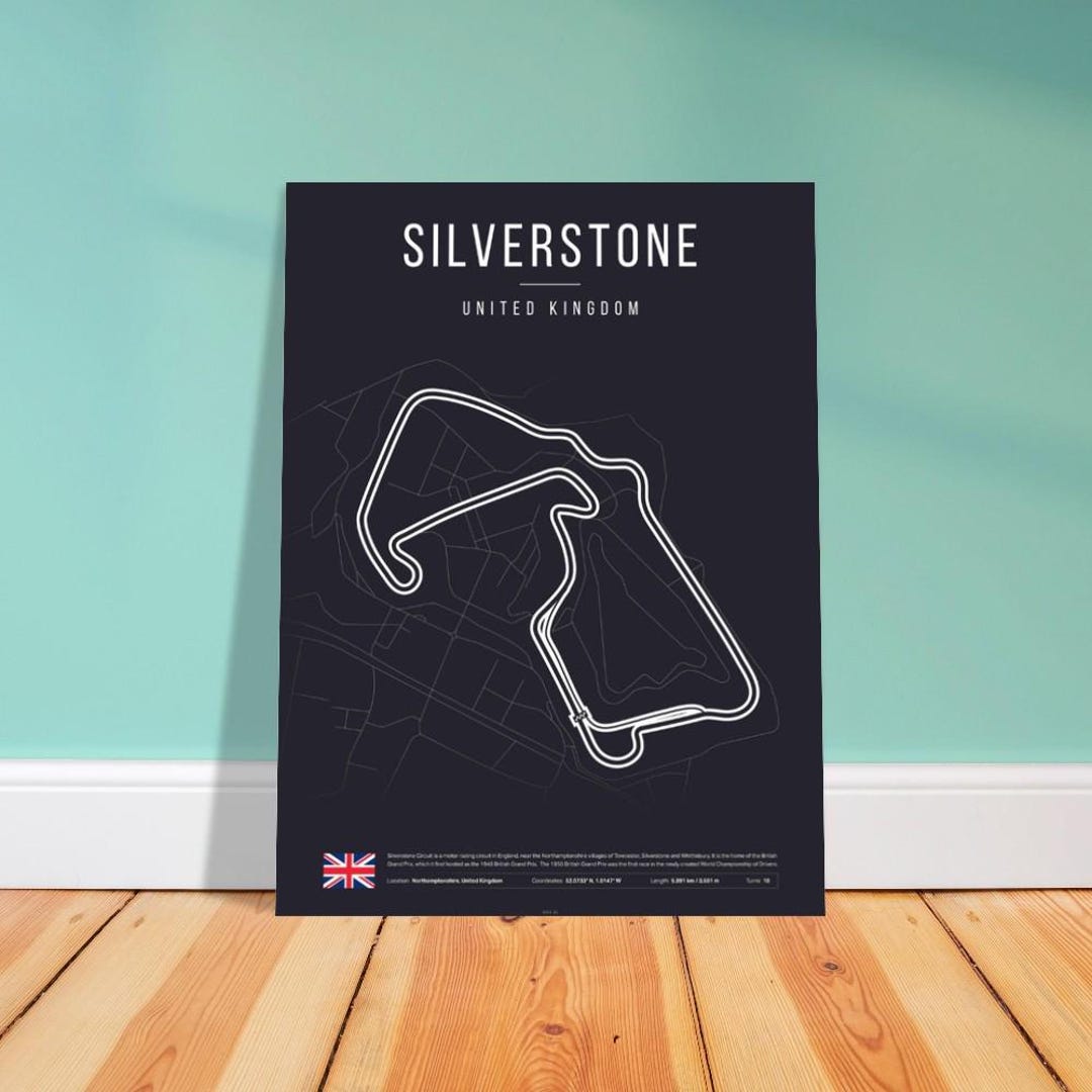 Silverstone F1 Circuit Poster - Etsy