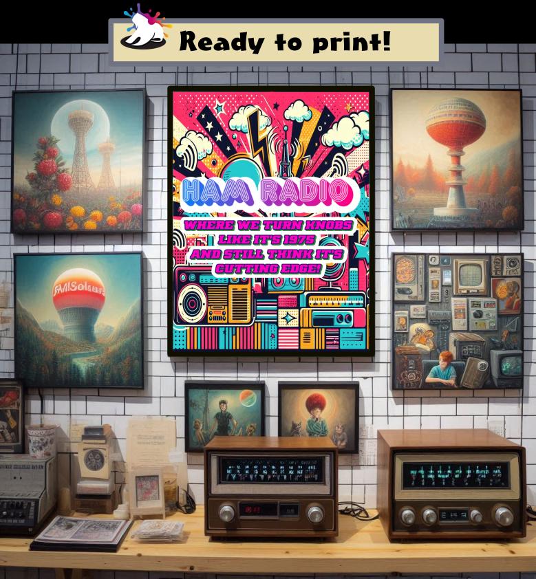 Fun Printable Ham Radio Pop Art - Etsy