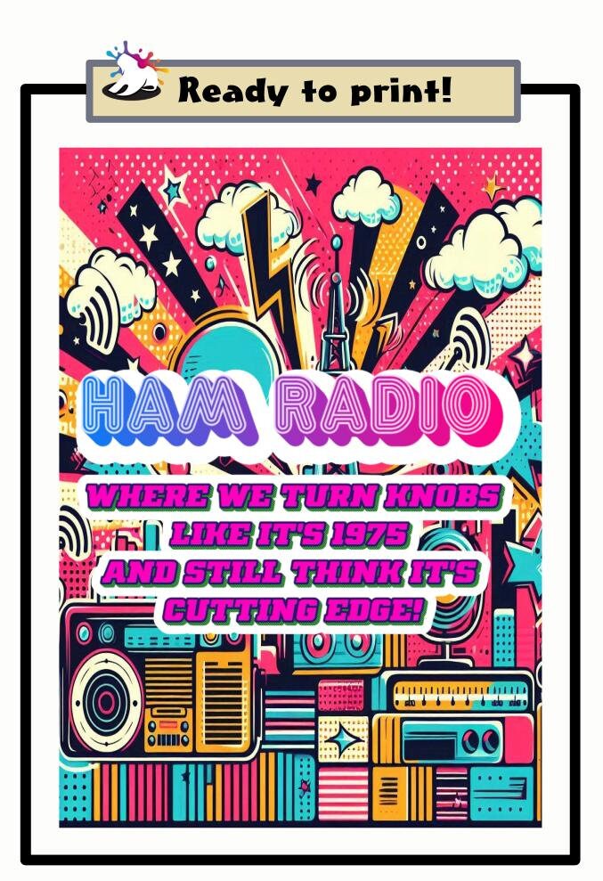 Fun Printable Ham Radio Pop Art - Etsy
