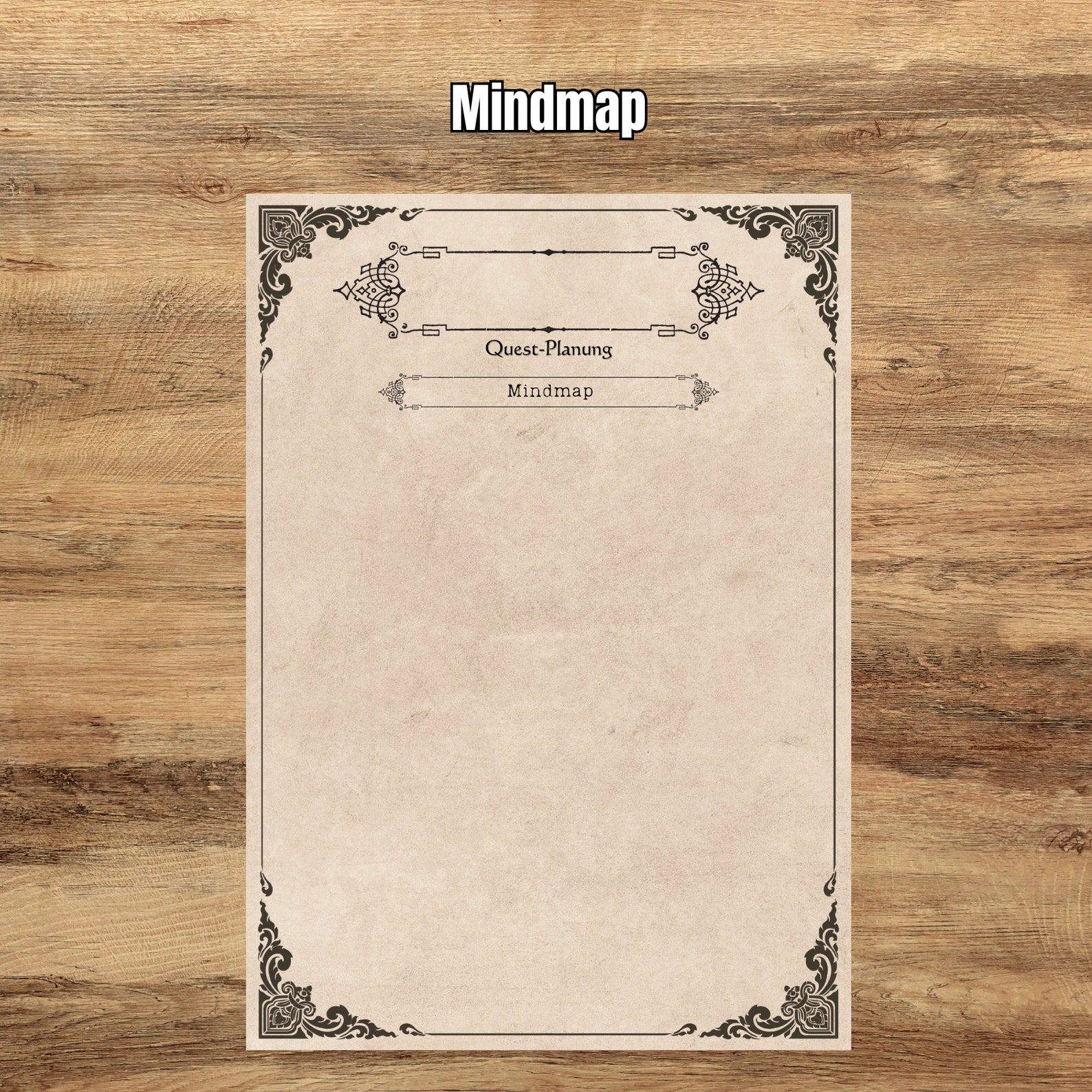 Dnd Quest Planner Main Quest and Side Quest German Printable and ...