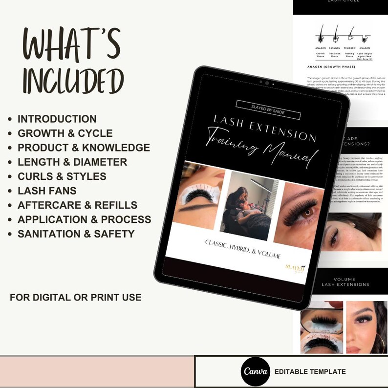 Eyelash Extension Training Manual - Etsy