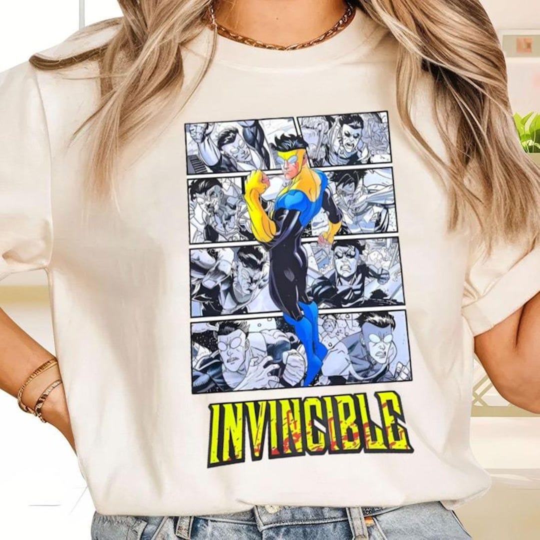 Invincible Mark T-shirt, Superhero Graphic Tee, Comic Book Fan Gift ...