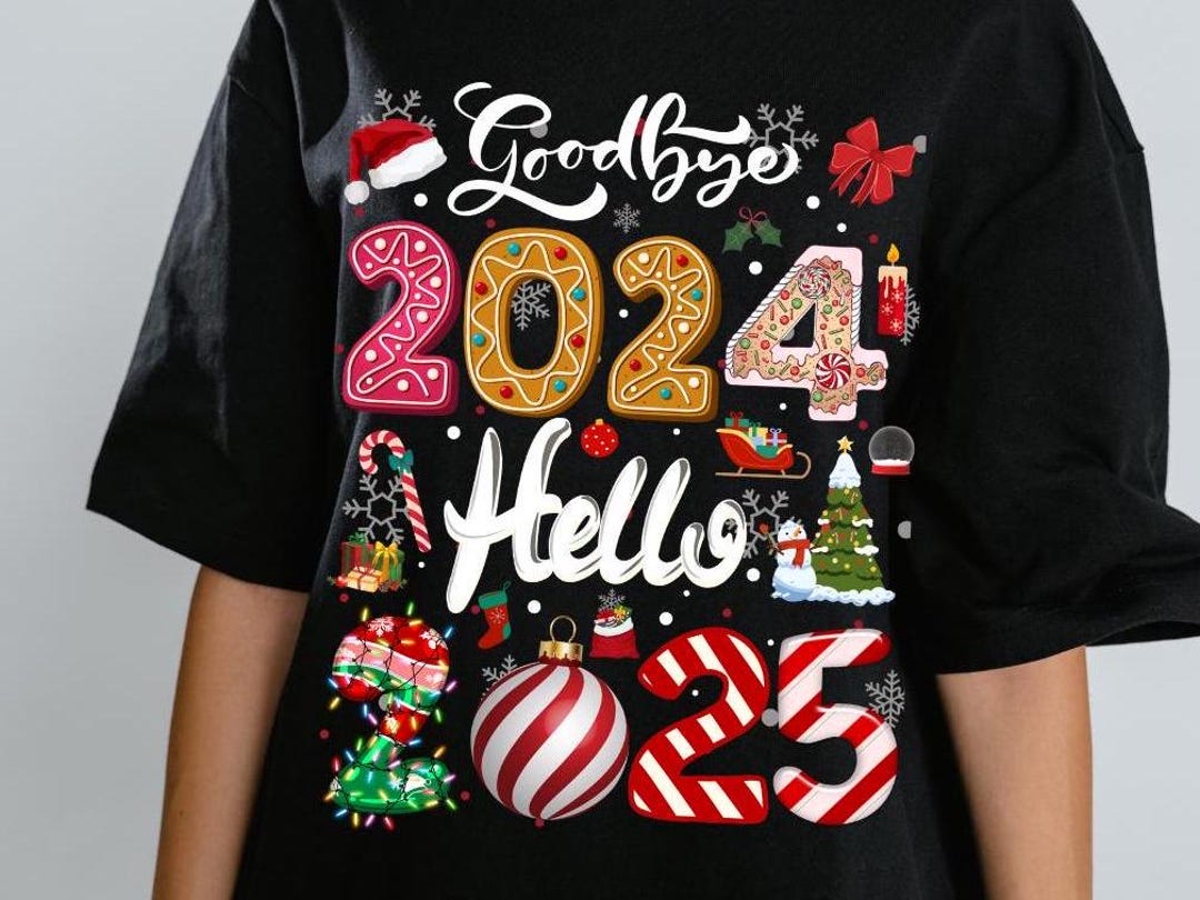 Goodbye 2024 Svg,hello 2025 Png:digital Download,christmas Festives,new ...