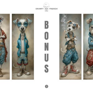 Woof Gang, 10 Bookmarks, Printable Bookmarks Set, Digital Download JPG ...