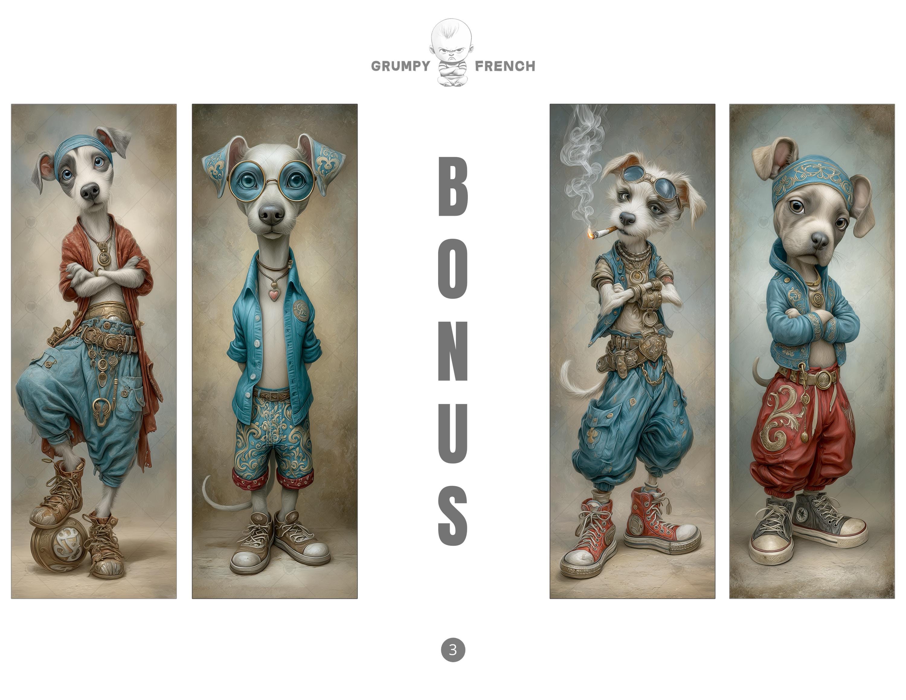 Woof Gang Bookmarks, Printable Dog Designs Set, Digital Download, Cute ...