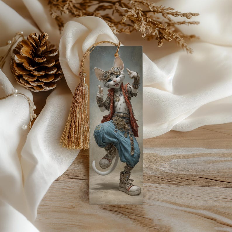 Meow Gang Bookmarks, Printable Urban Cats Set, Digital Download (JPG ...