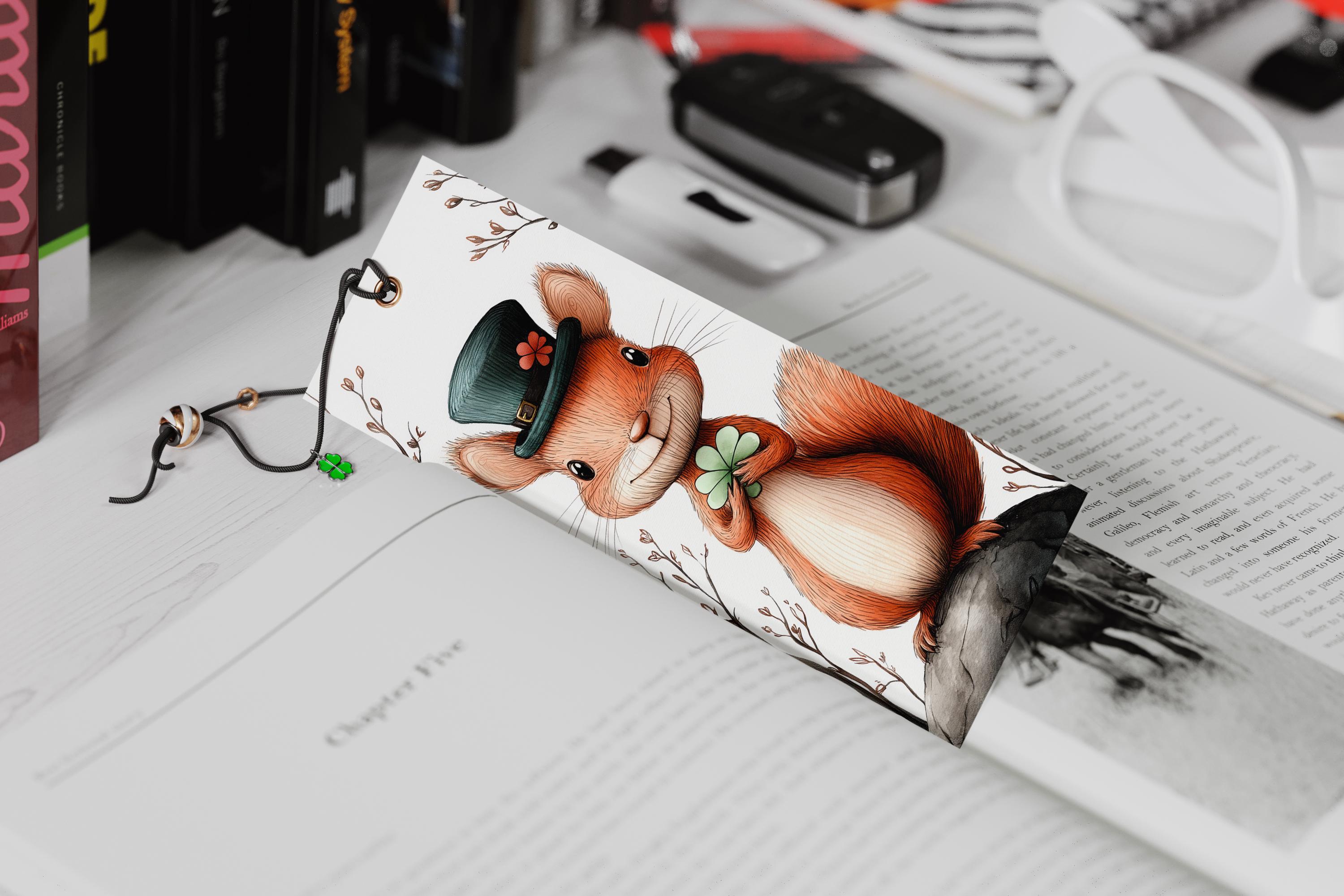 10 Squirrel Vertical Bookmarks Set, Digital Download JPG Bookmark, PNG ...