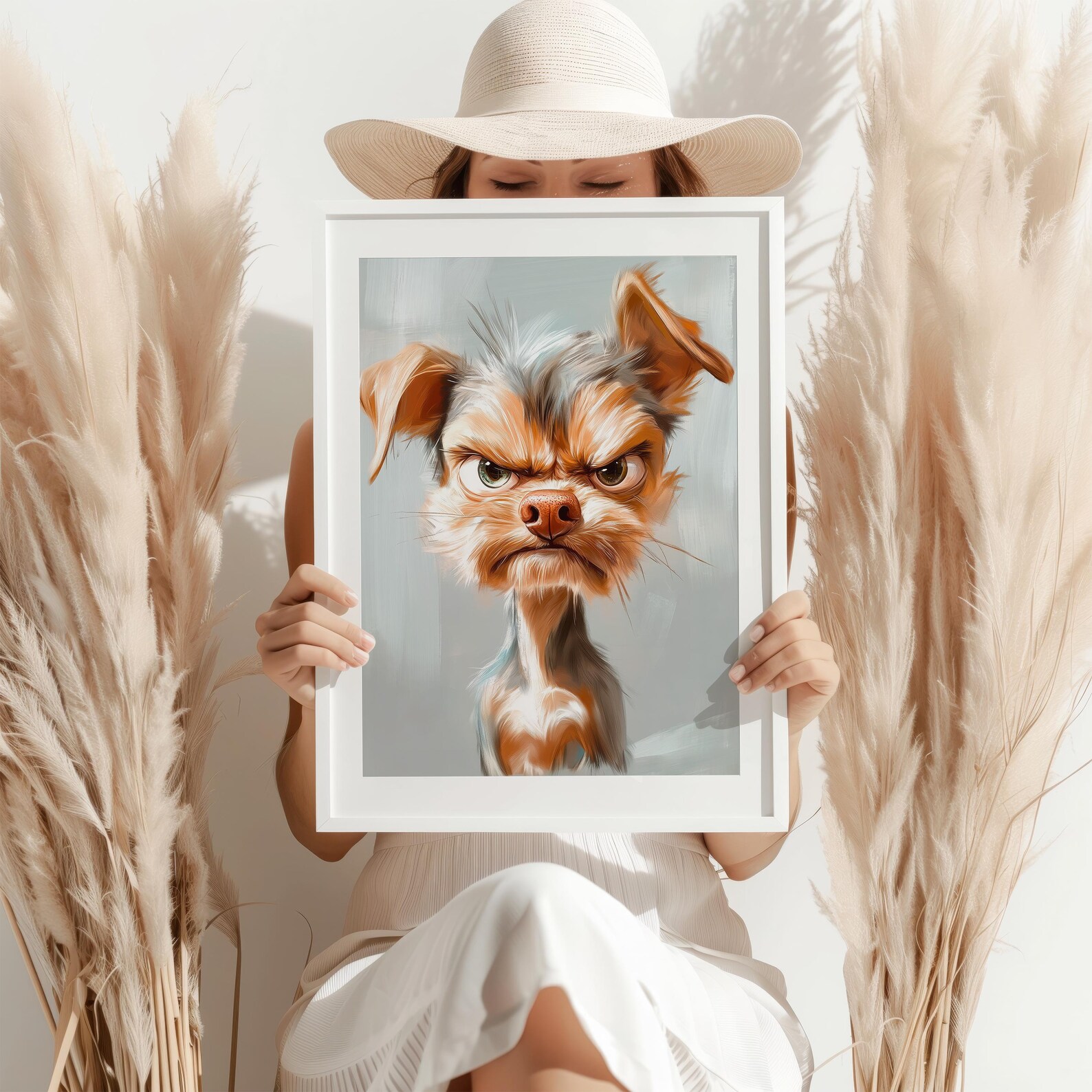 12 Grumpy Dogs, Paperset, Papercrafted, Artful Dog Poster, Wall Decor ...