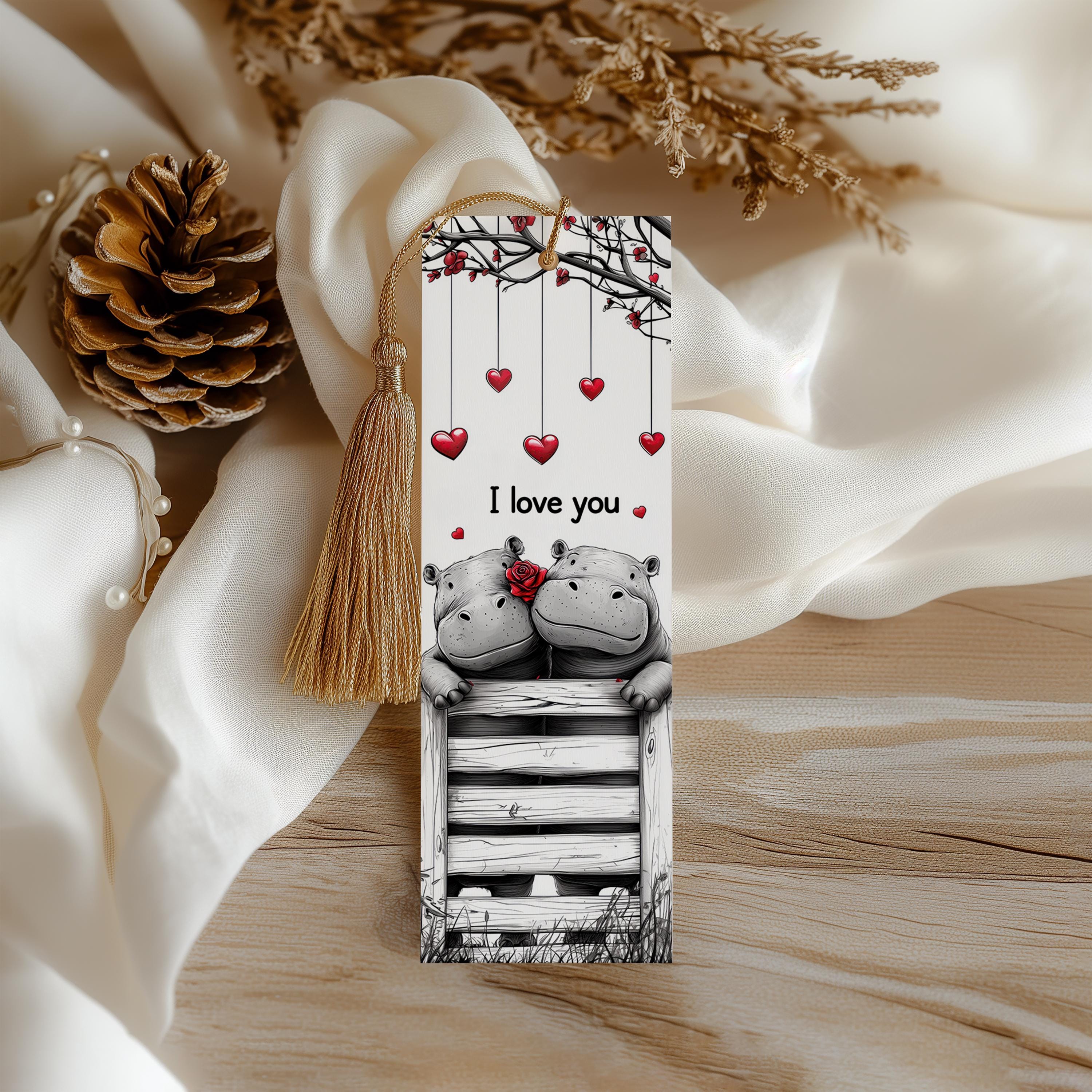 Animals in Love Bookmarks Set, Romantic Printable Digital Download JPG ...