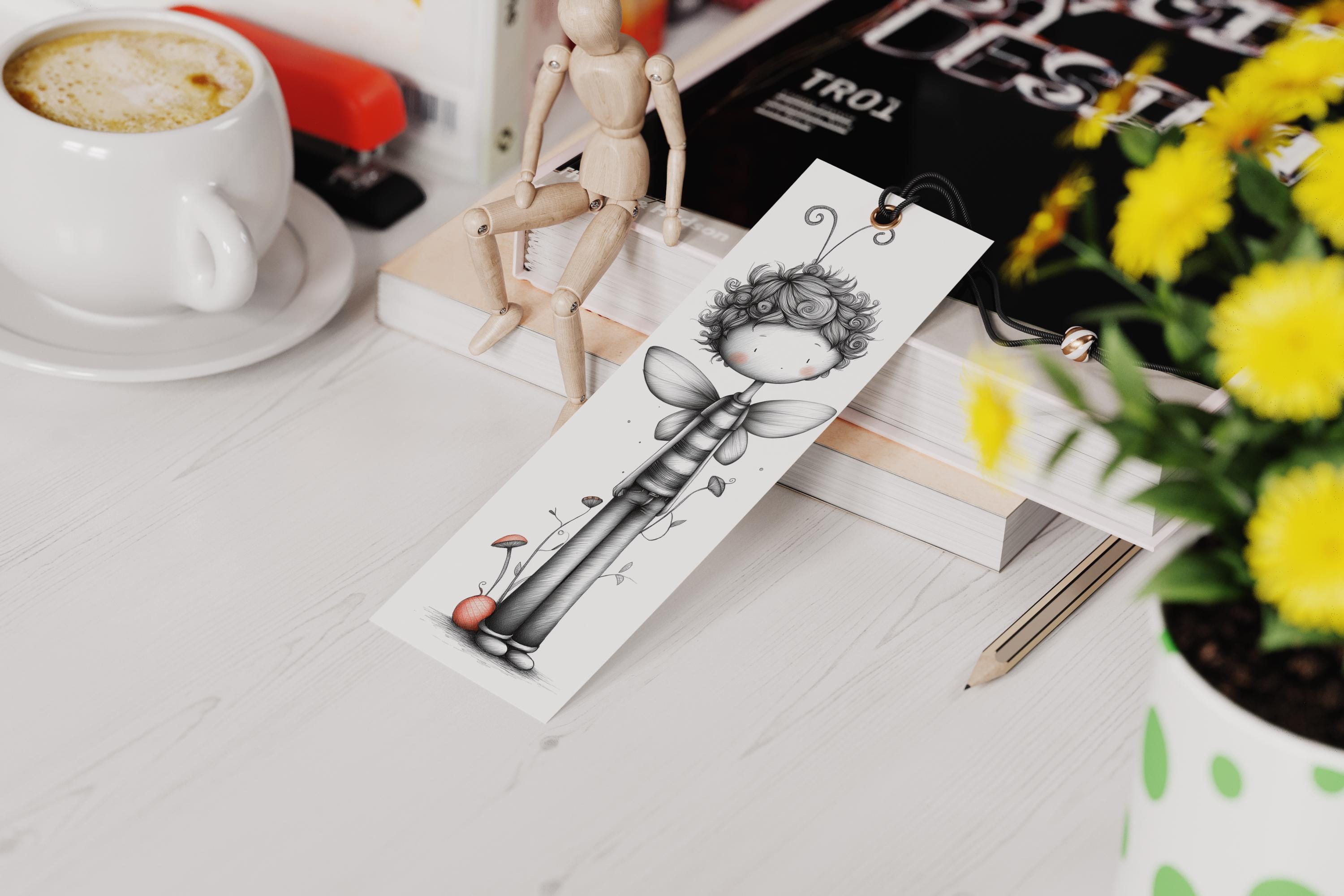 Pretty Fairy Bookmark Printable Set, Digital Download (JPG, PNG ...