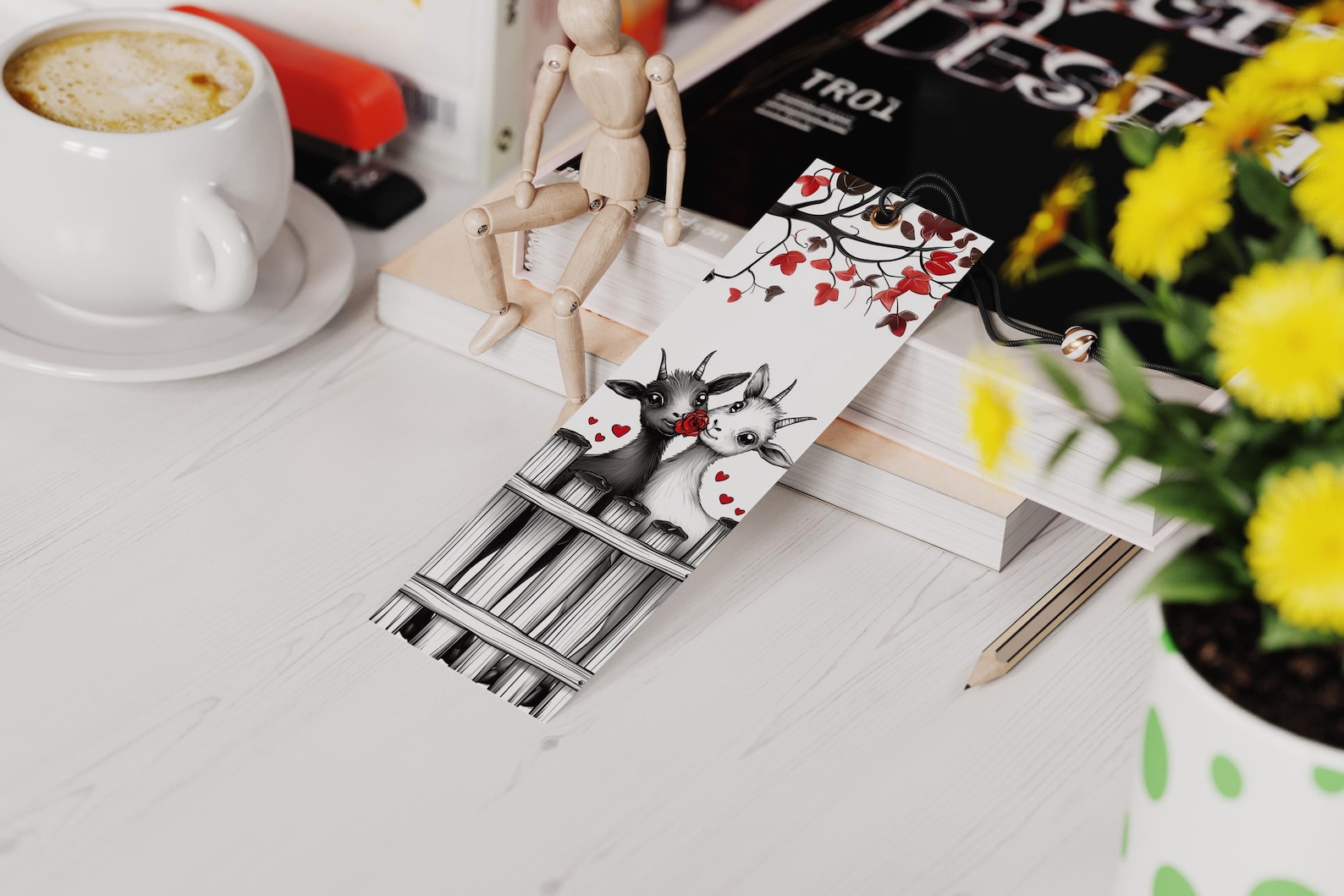 Animals in Love Bookmarks Set, Romantic Printable Digital Download JPG ...