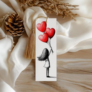10 Minimalist Love Bookmarks Set, Digital Download JPG Bookmark, PNG ...