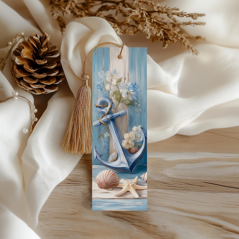 Beach Themed Bookmarks Digital Download (JPG, PNG), Coastal Ocean ...