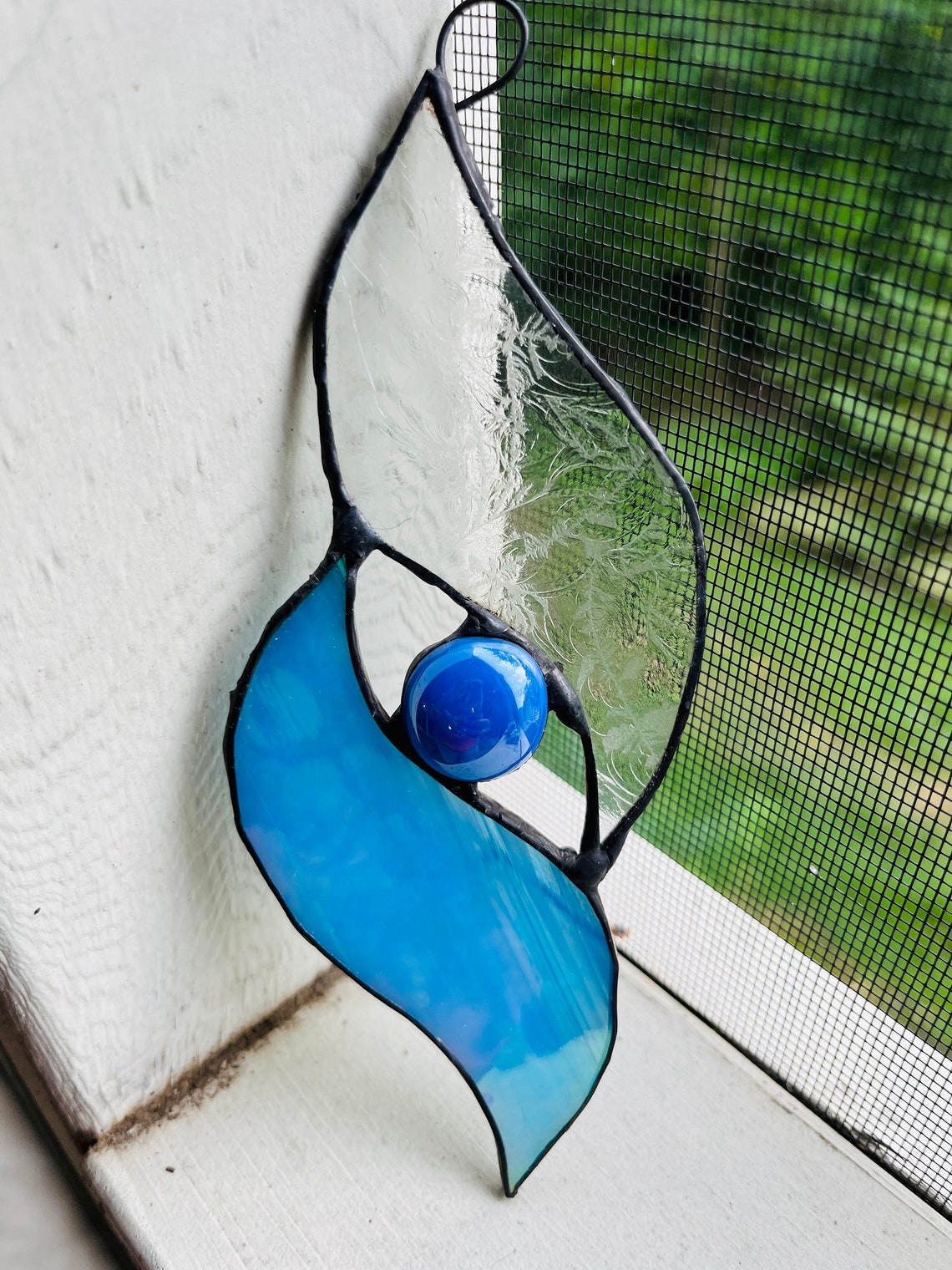 Stained Glass Suncatchers Curvy Shapes, Multiple Colors - Etsy