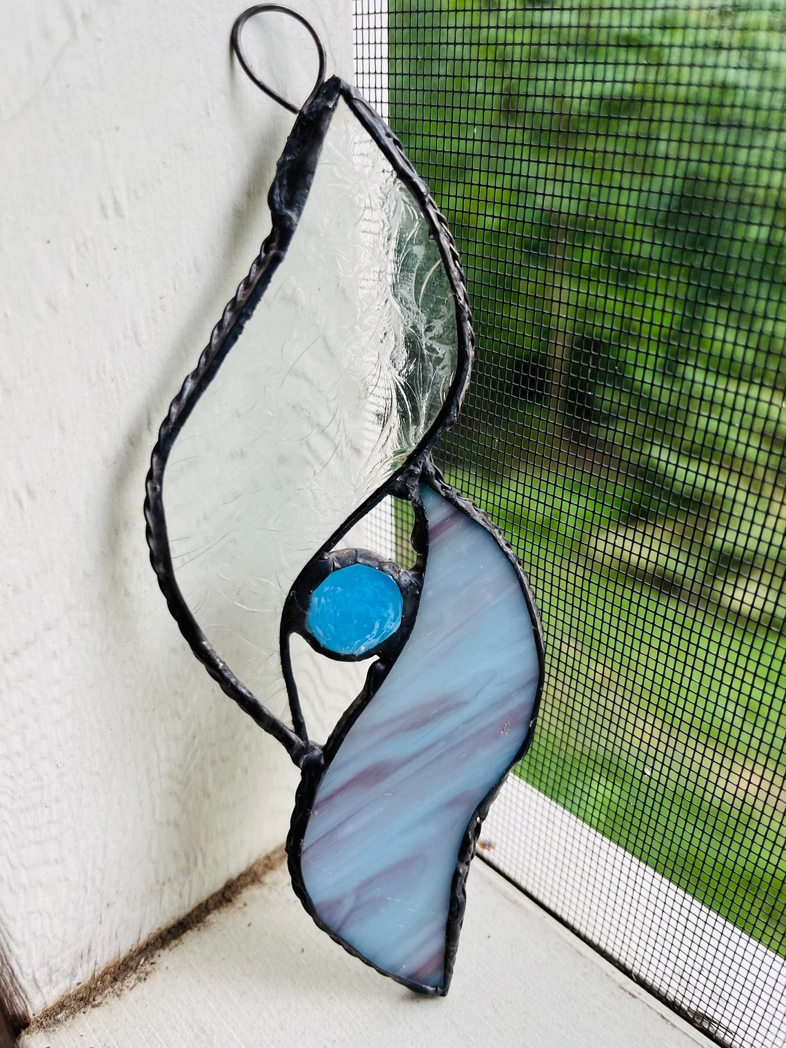 Stained Glass Suncatchers Curvy Shapes, Multiple Colors - Etsy