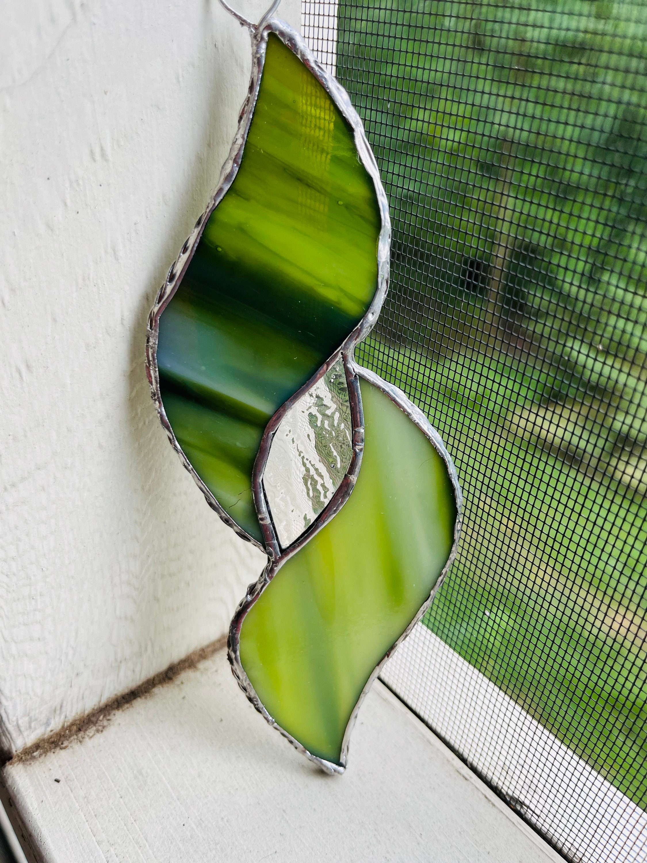 Stained Glass Suncatchers Curvy Shapes, Multiple Colors - Etsy