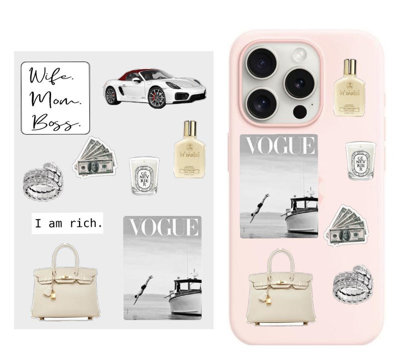 3D Stickers "luxury Vibe" / Set of 9 Stickers for Case - Etsy