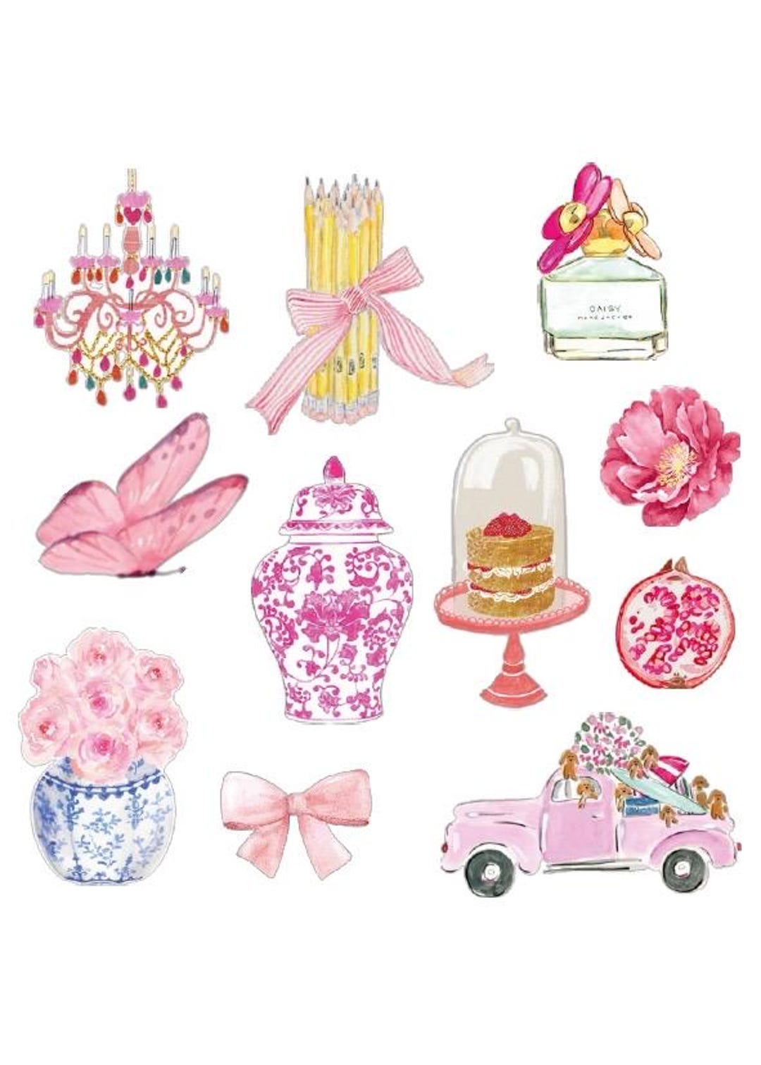 3D Stickers "illustrations" / Set of 11 Stickers for Case - Etsy