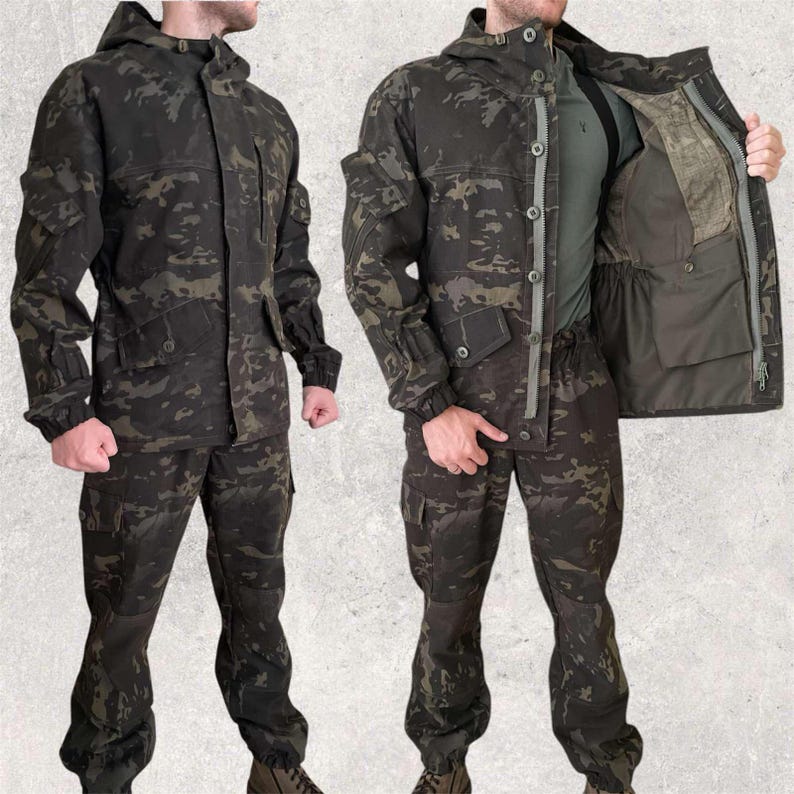 Ukrainian Combat Suit Gorka 5 Multicam Black Uniform With Tactical ...