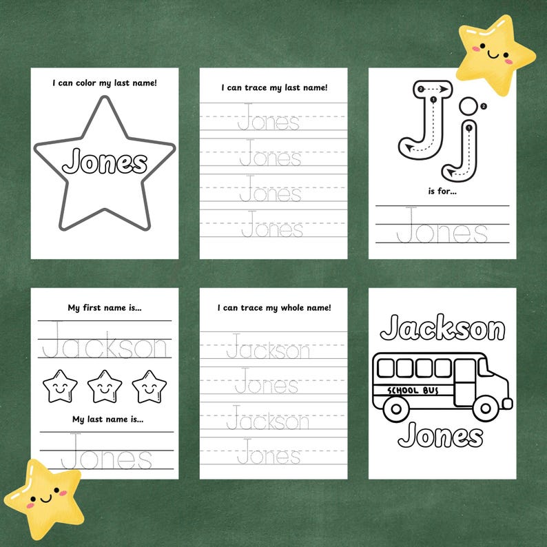 Personalized Name Tracing Workbook | Kids Handwriting Practice (PDF ...