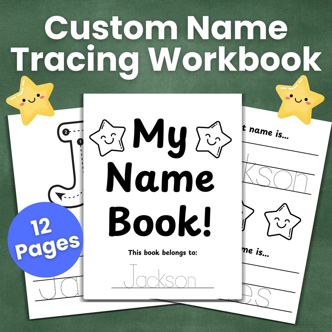 Personalized Name Tracing Workbook | Kids Handwriting Practice (PDF ...