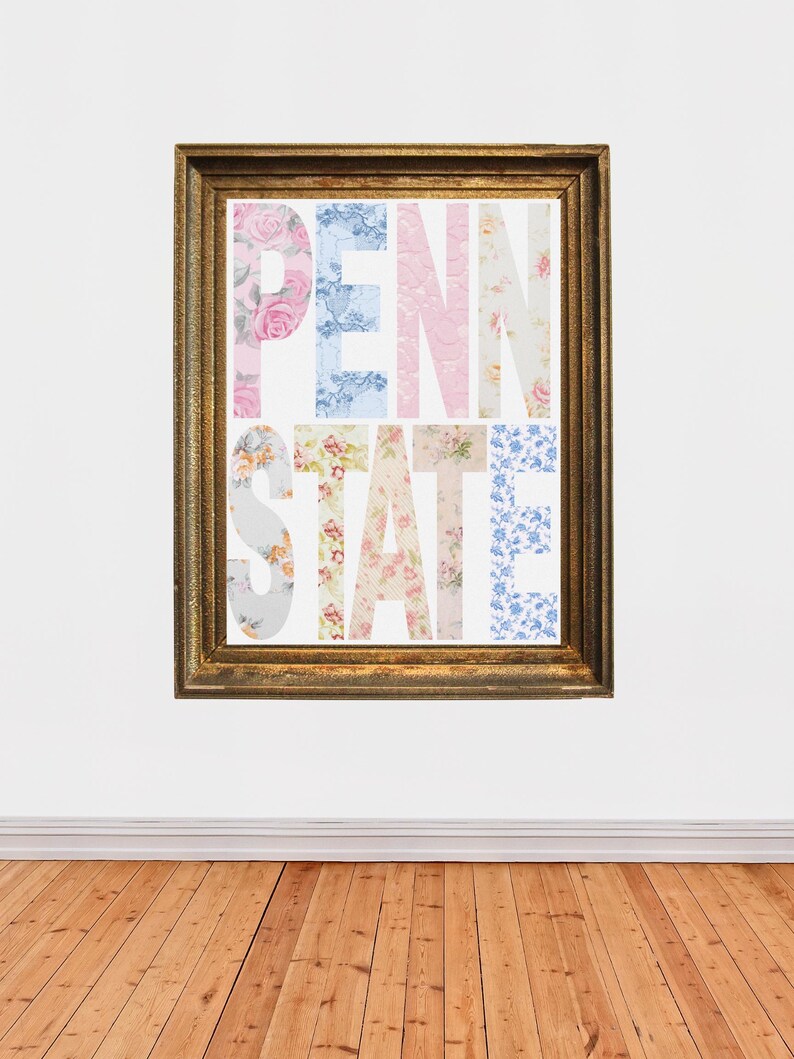 Penn State Floral Print - Etsy