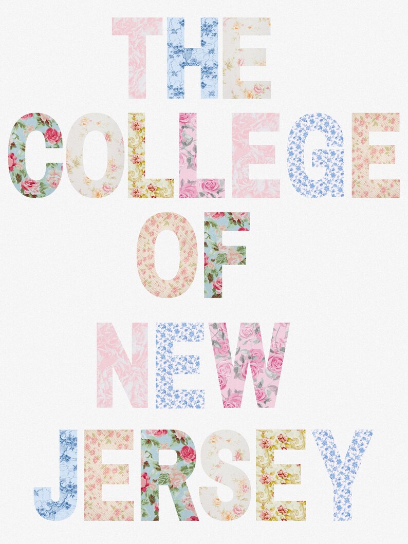 The College of New Jersey Floral - Etsy