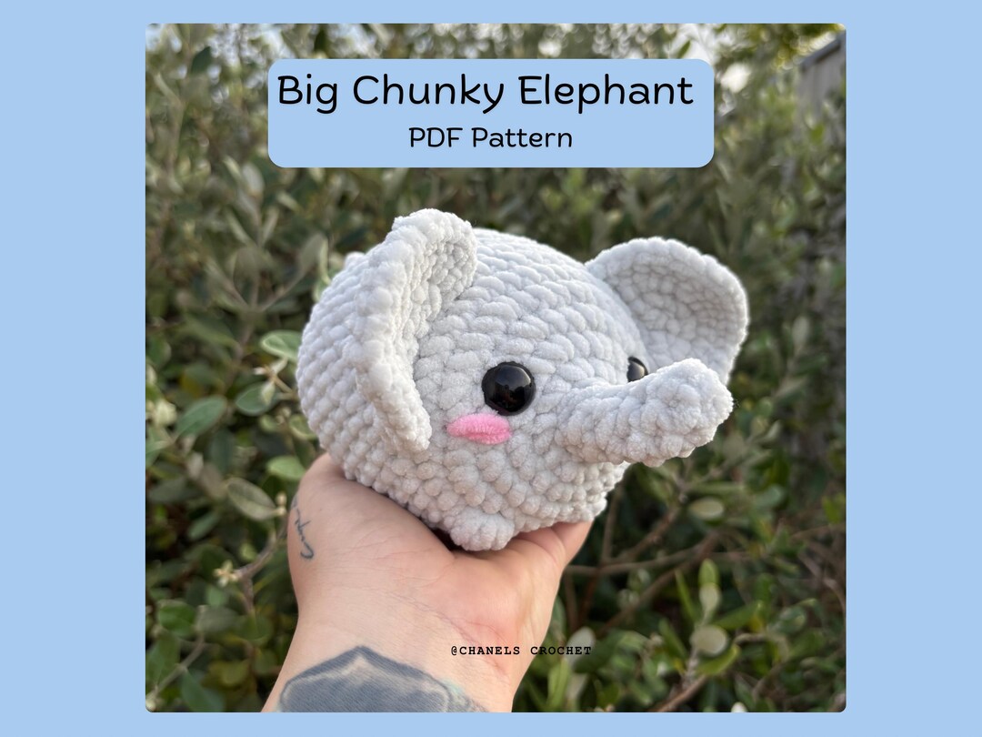 Big Chunky Elephant PDF Pattern English - Etsy