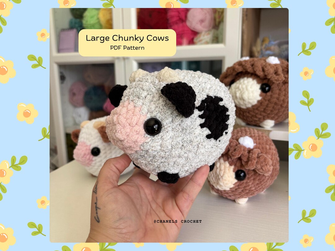 Big Chunky Cows PDF Pattern English (2 in 1) - Etsy