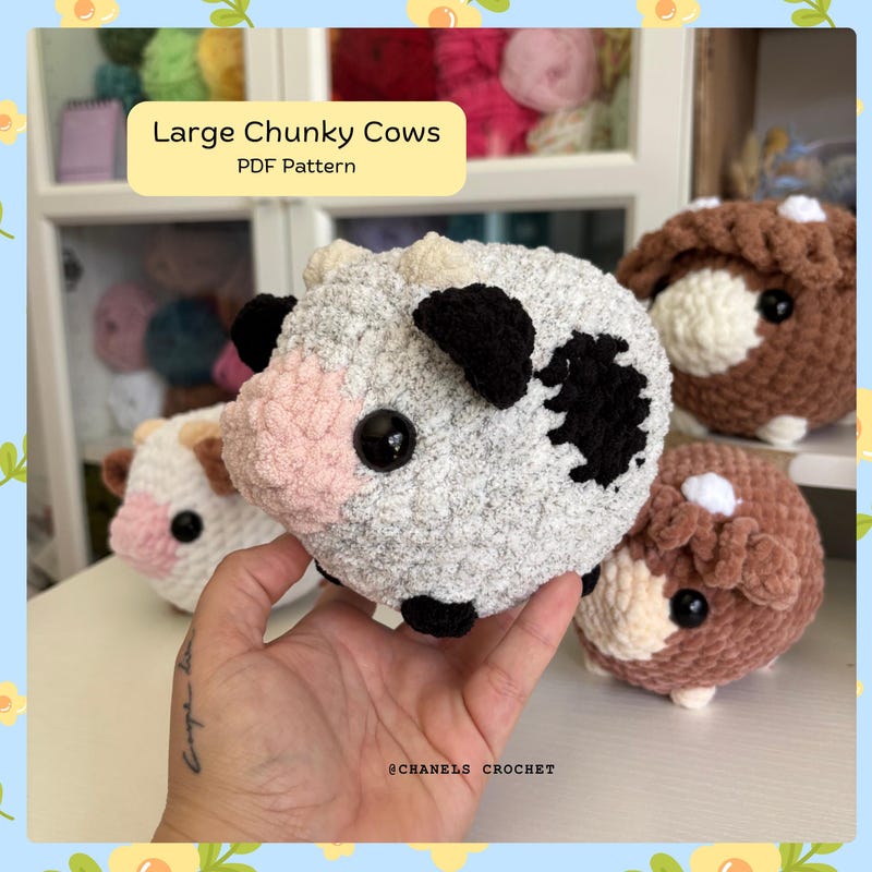 Big Cute Cow Plush - Etsy