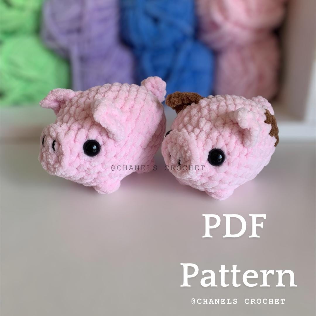 Chonky Pigs PDF Pattern English 2 in 1no Sew - Etsy
