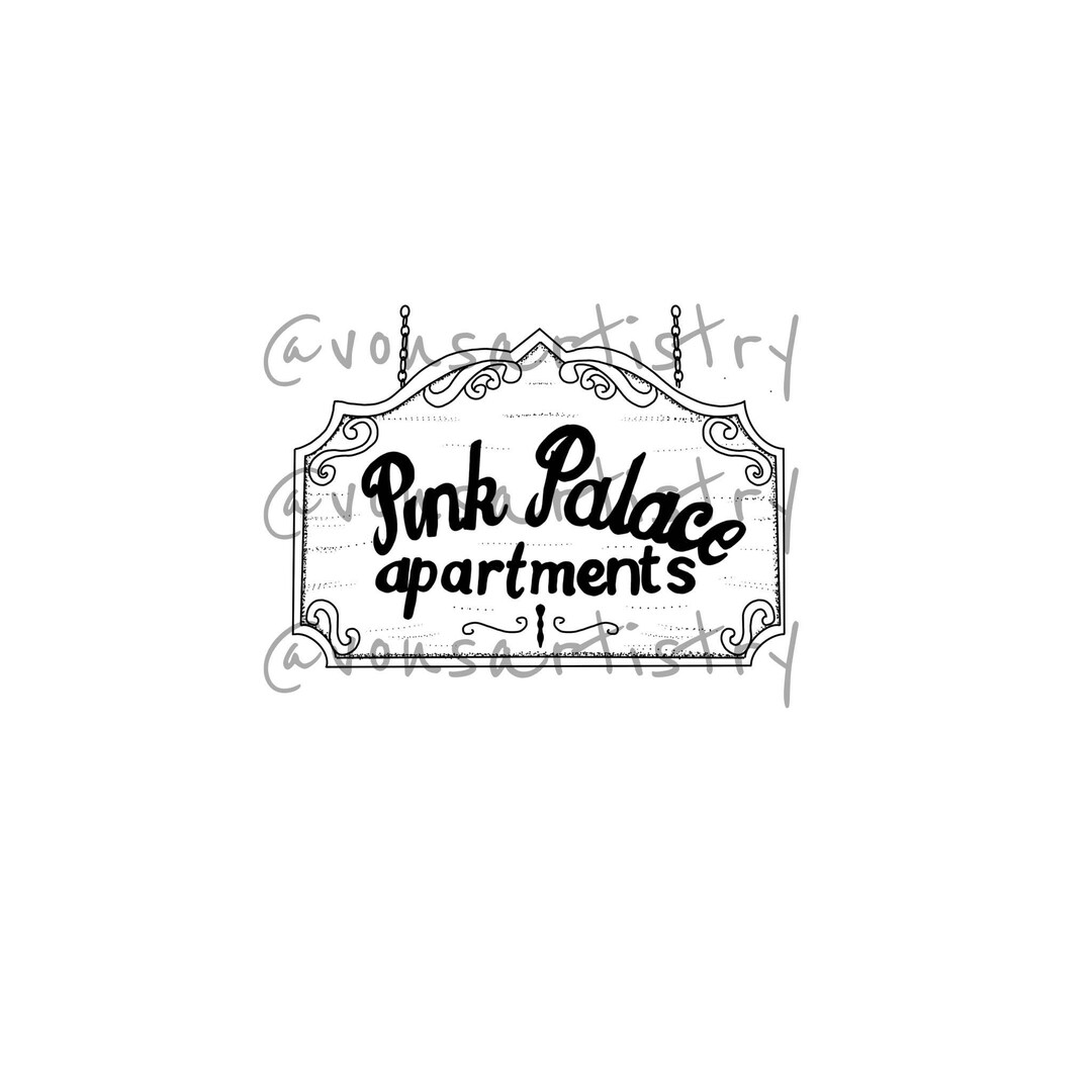 Pink Palace Sign Inspired Fine Line Tattoo Ticket! - Etsy