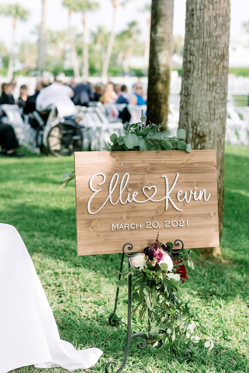 Wooden Wedding Sign, Wooden Entry Sign, Custom Wooden Reception Sign ...