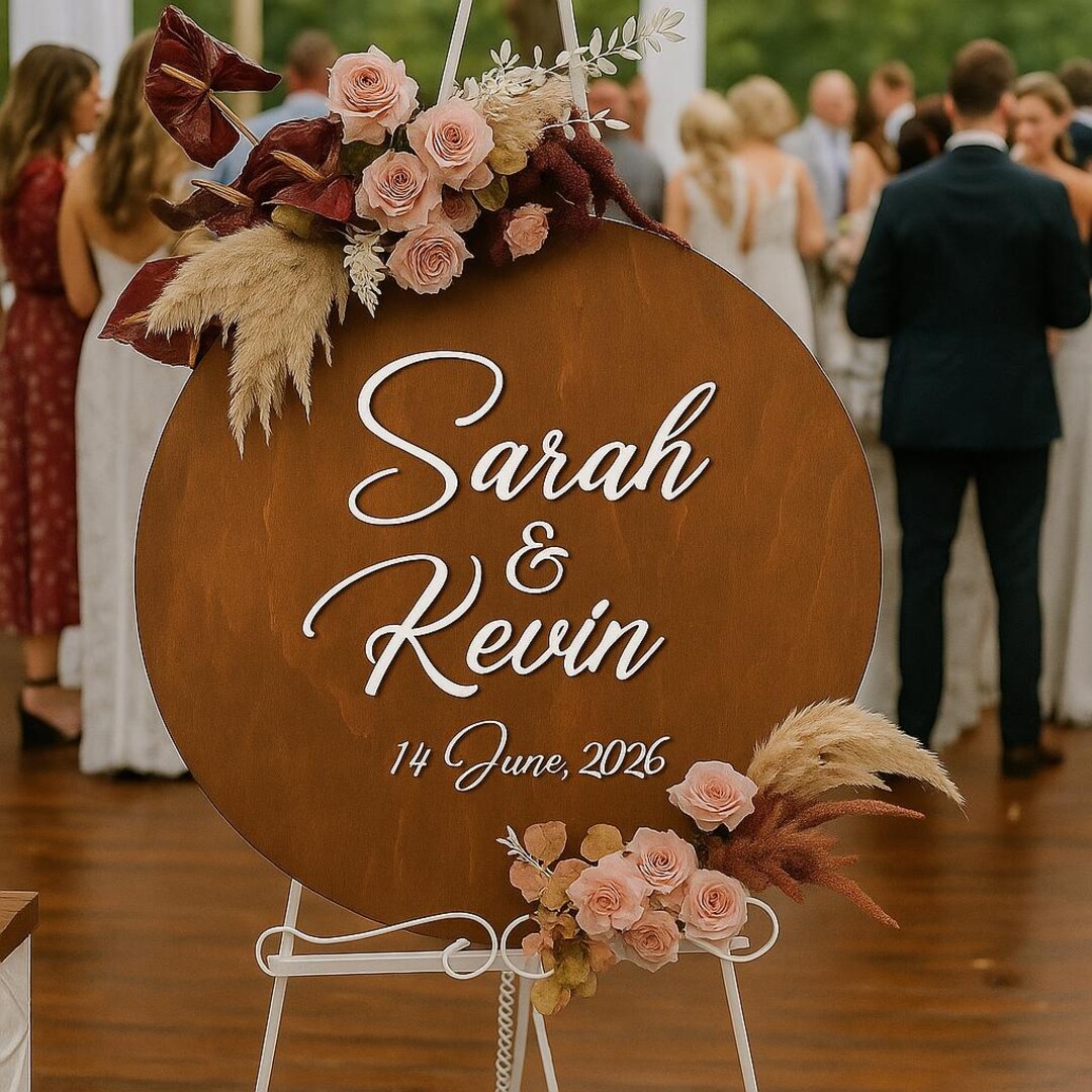 Embossed Round Wedding Sign, A Forever Guest Book Alternate Wedding ...