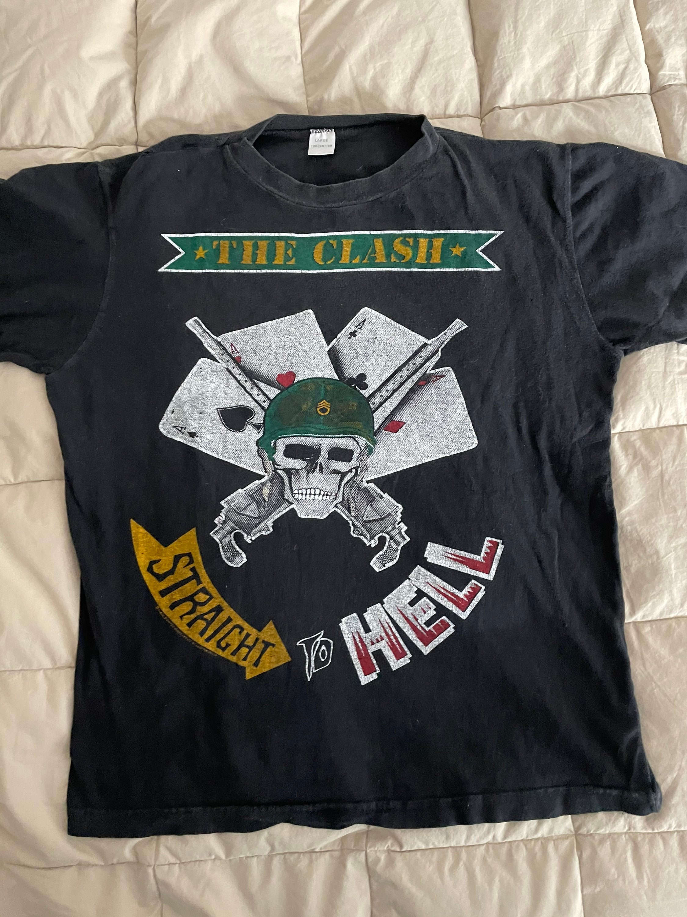 Authentic Vintage 80s the Clash straight to Hell Tour Band Tshirt Size Large - Etsy