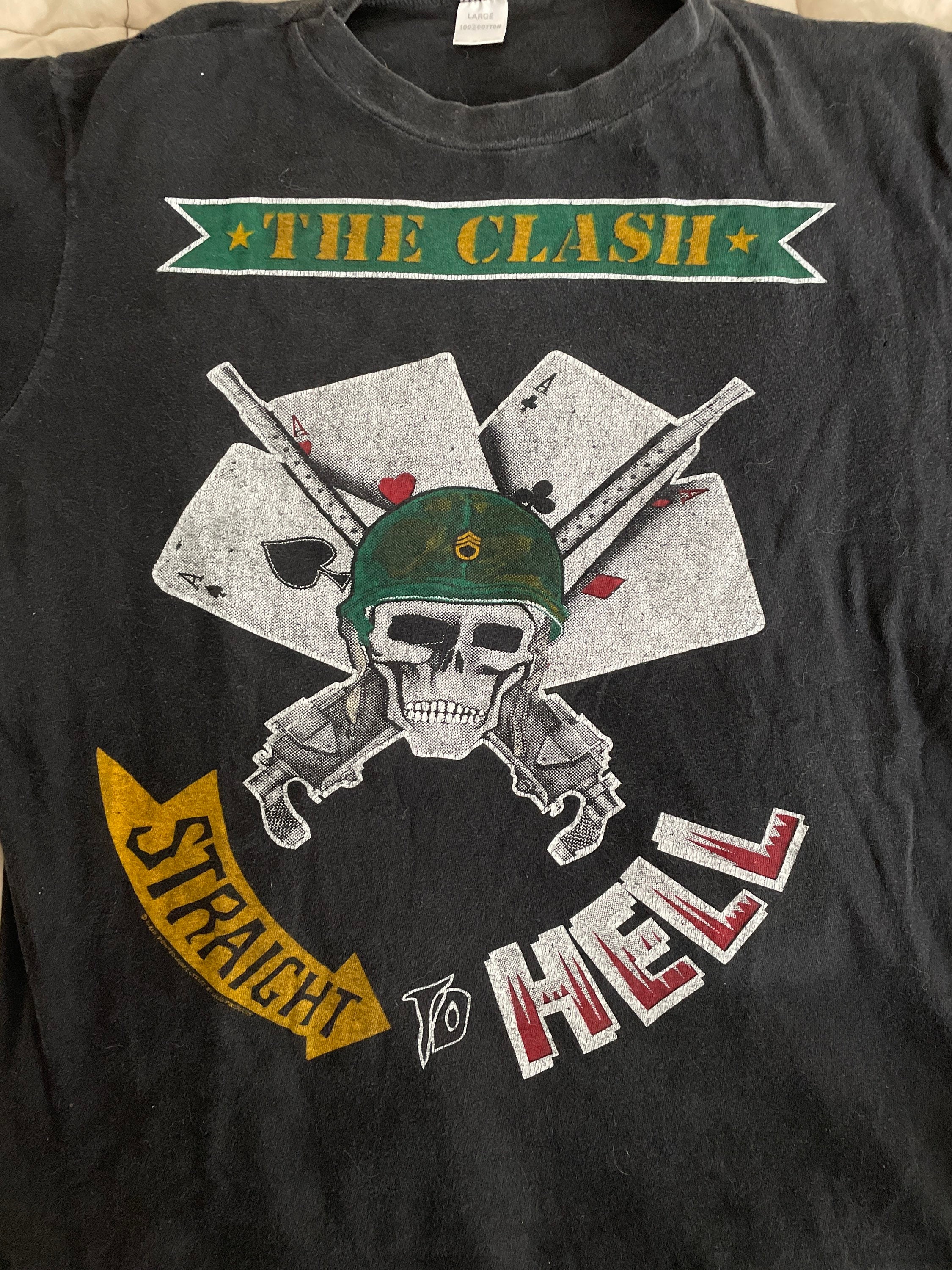 Authentic Vintage 80s the Clash straight to Hell Tour Band Tshirt Size Large - Etsy